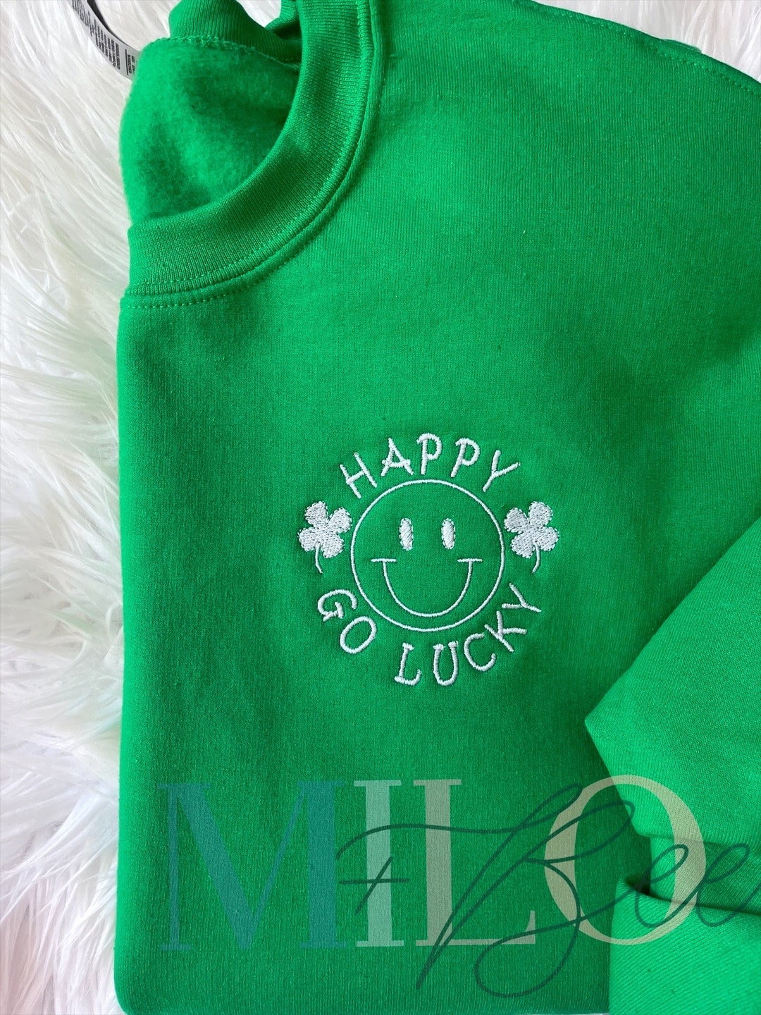 Happy Go Lucky Smiley Face St. Patrick's Day - Instant Download Machine ...