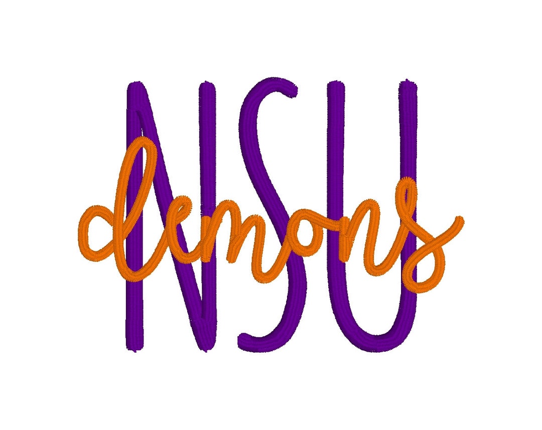 NSU Demons Football College Love- Instant Download Machine Embroidery ...