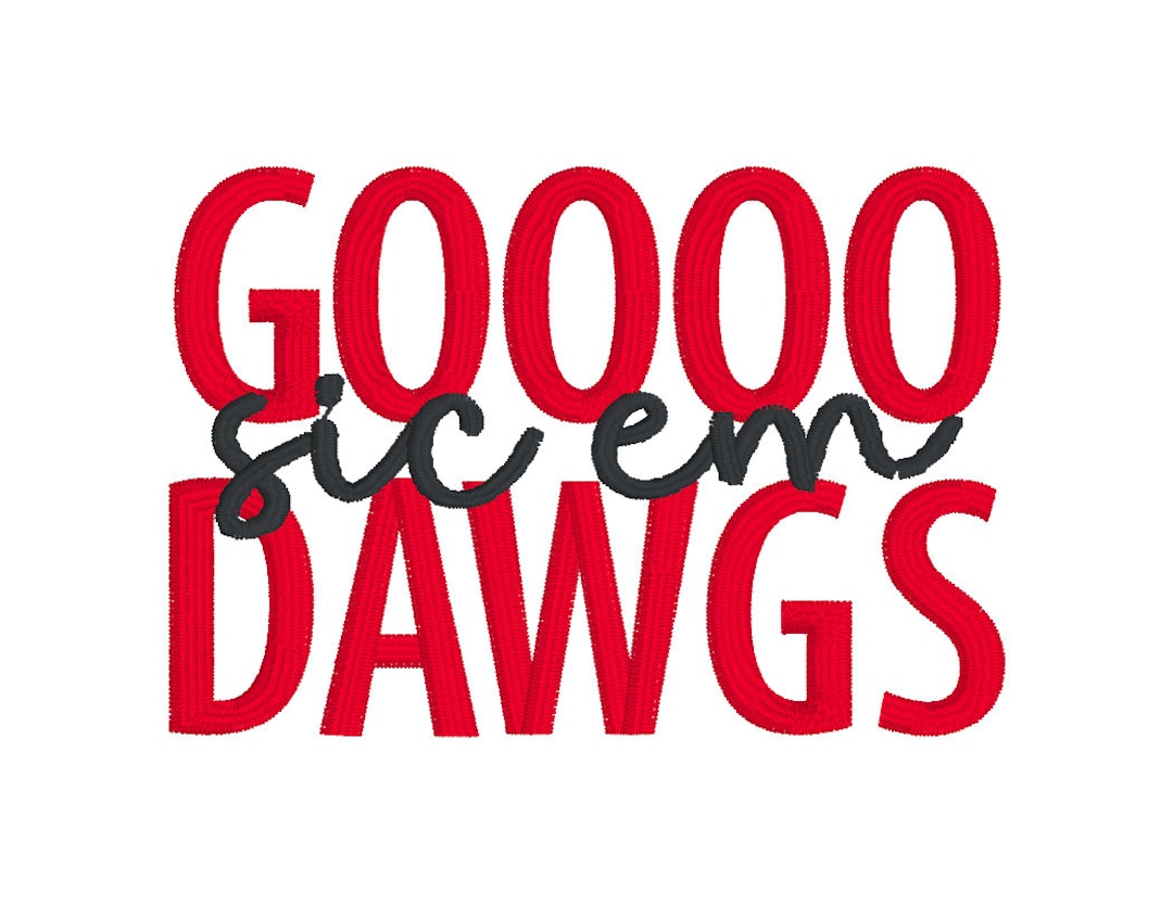 MULTIPLE SIZES - Go Sic Em Dawgs- Instant Download Machine Embroidery Design - Etsy