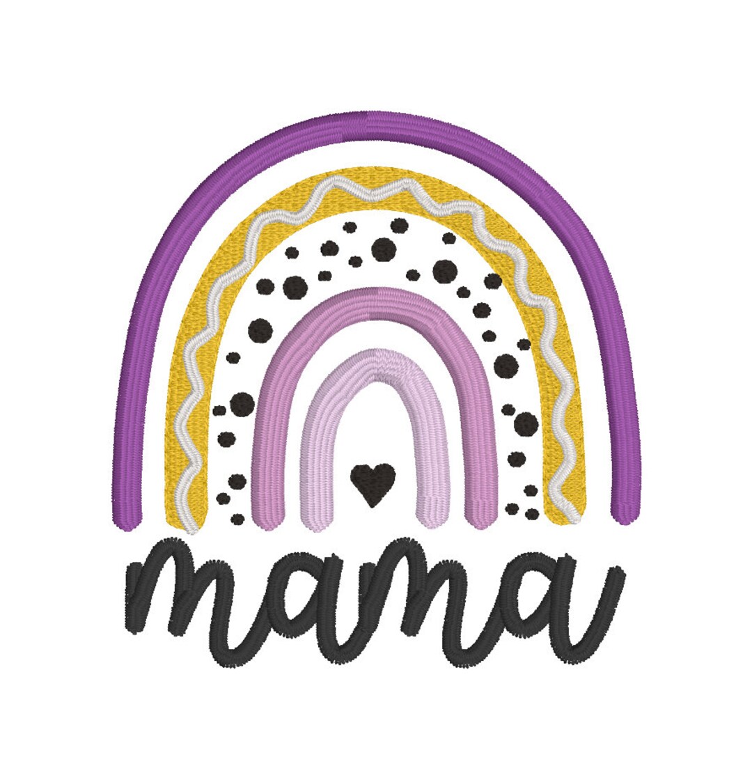 Mama Spotted Rainbow Mom Love - Instant Download Machine Embroidery ...