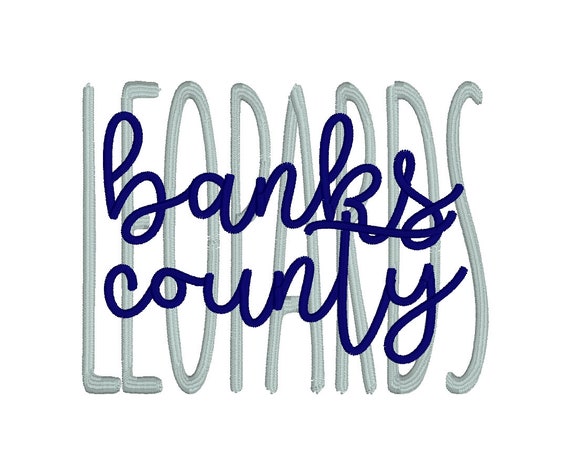 Banks County Leopards Instant Download Machine Embroidery - Etsy