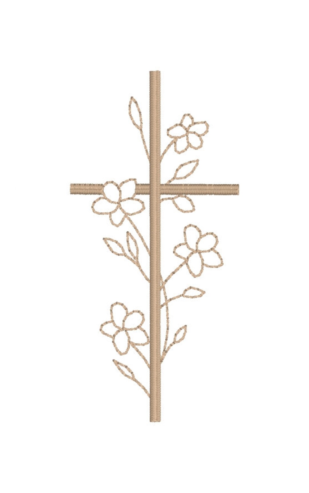 MULTIPLE Sizes-floral Cross-religious-jesus- Instant Download Machine ...