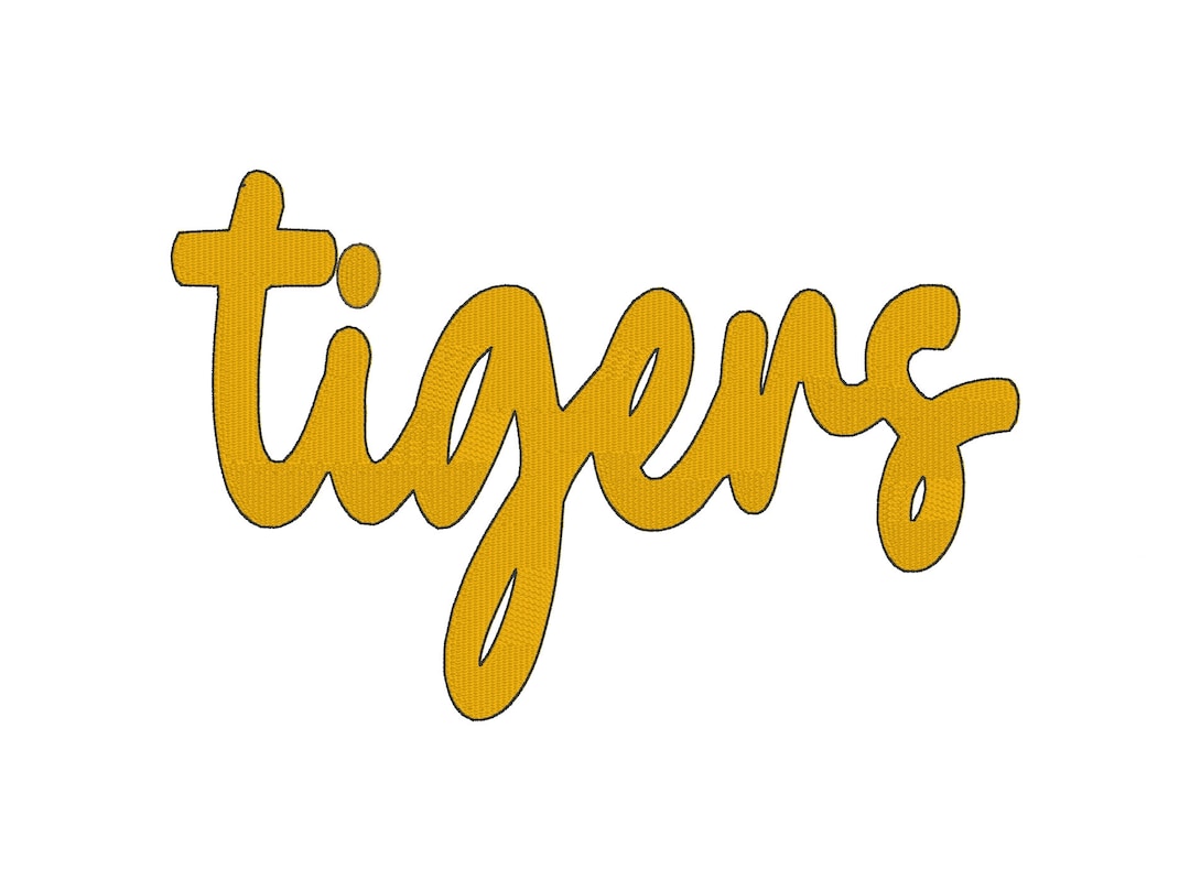 4X4 Tigers Script Louisiana State- Instant Download Machine Embroidery ...