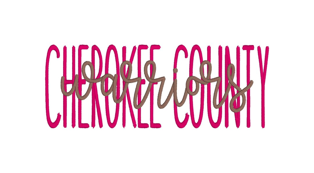 MULTIPLE SIZES -cherokee County Warriors- Instant Download Machine ...