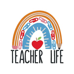 Teacher Life Rainbow School Love Instant Download Machine - Etsy UK