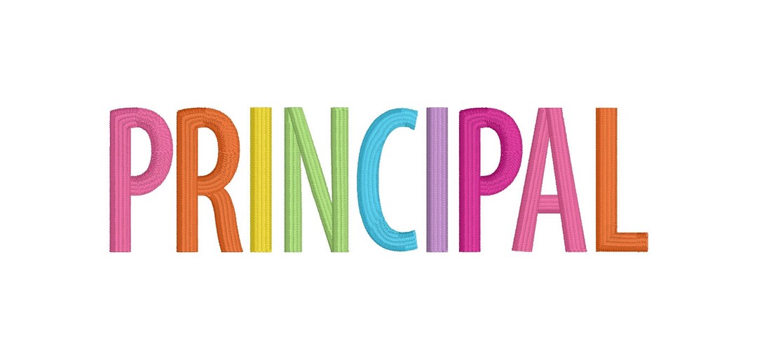Principal Colorful Letters School Love - Instant Download Machine ...