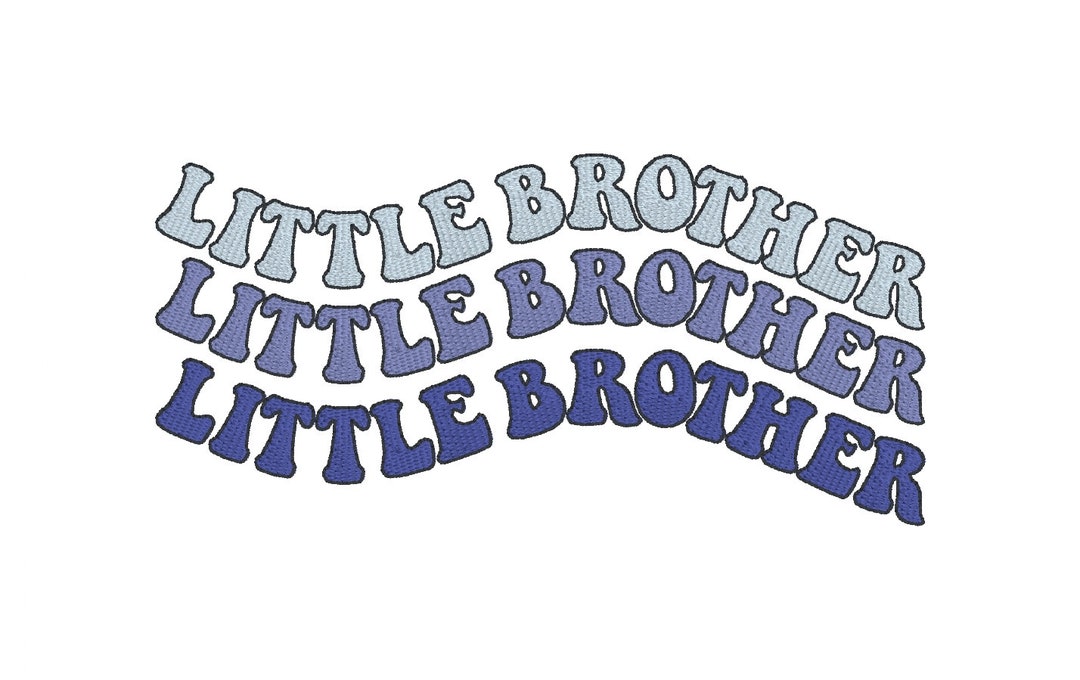 Little Brother Groovy Curved LOVE- Instant Download Machine Embroidery ...