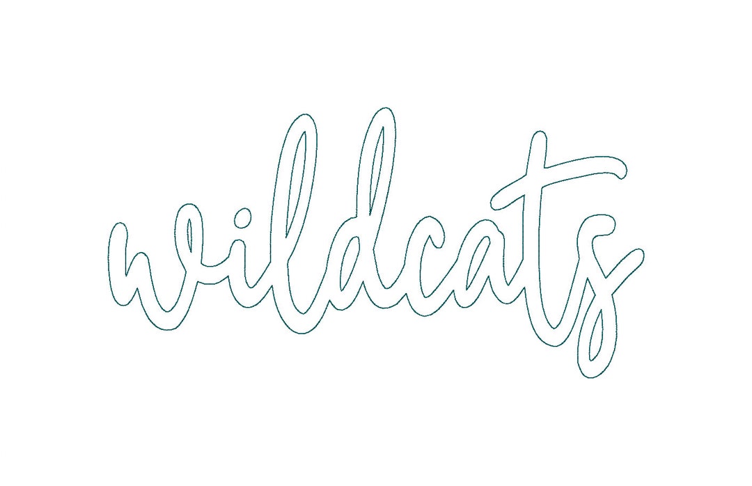 Wildcats Script Applique State- Instant Download Machine Embroidery ...