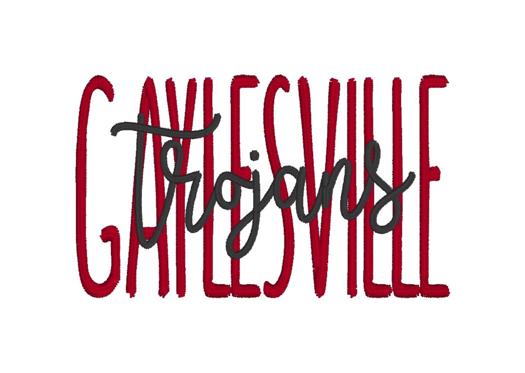 MULTIPLE SIZES - Gaylesville Trojans- Instant Download Machine ...