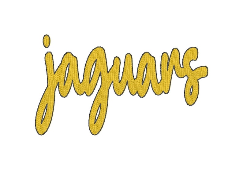 4X4 Jaguars Script- Instant Download Machine Embroidery Design - Etsy