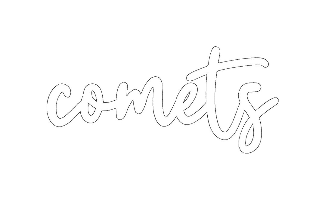 Comets Script Applique State- Instant Download Machine Embroidery ...