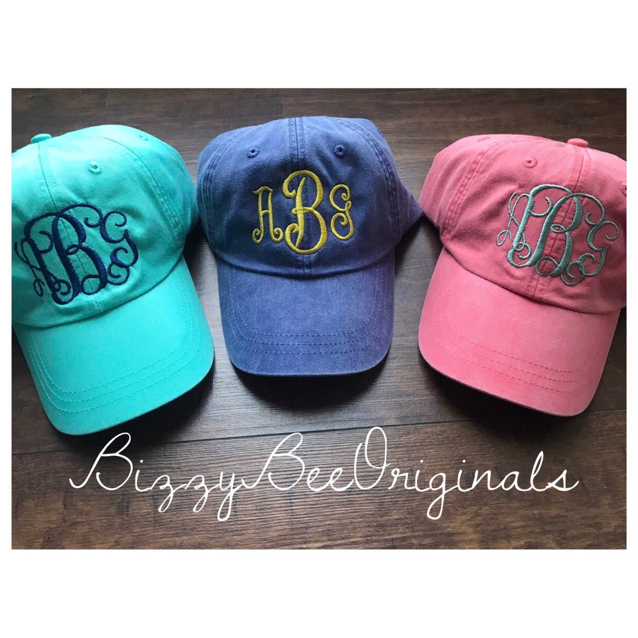 Monogrammed Caps Monogrammed Baseball Caps Bridesmaid Gift | Etsy