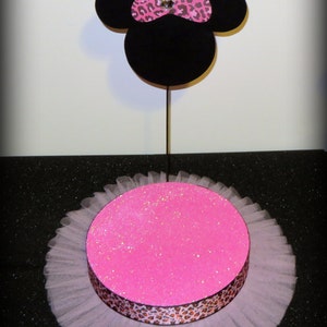 Minnie Mouse Pink Leopard Inspired Cakepop / Lollipop Stand Display ...
