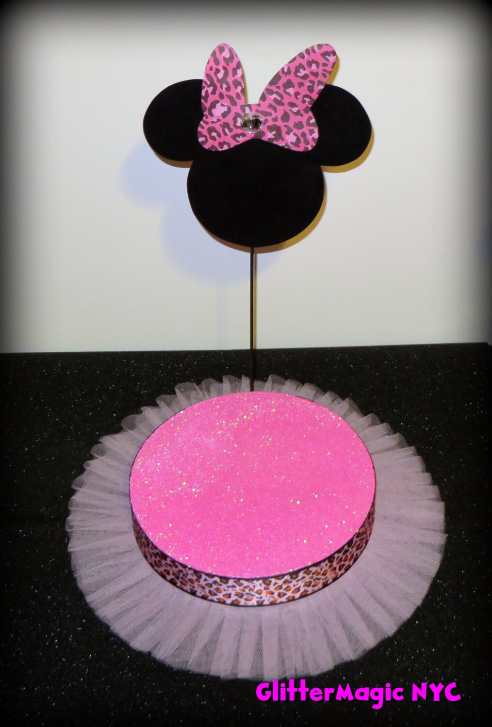Minnie Mouse Pink Leopard Inspired Cakepop / Lollipop Stand Display ...