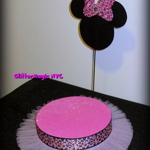 Minnie Mouse Pink Leopard Inspired Cakepop / Lollipop Stand Display ...