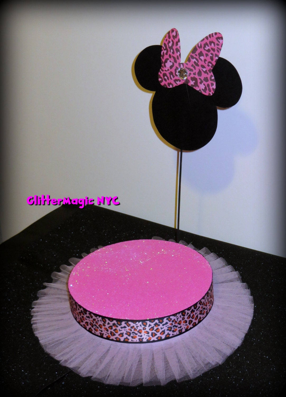 Minnie Mouse Pink Leopard Inspired Cakepop / Lollipop Stand Display ...