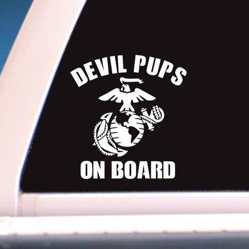 Devil Pups/pup USMC Marine Corps Vehicle Car/truck Window - Etsy