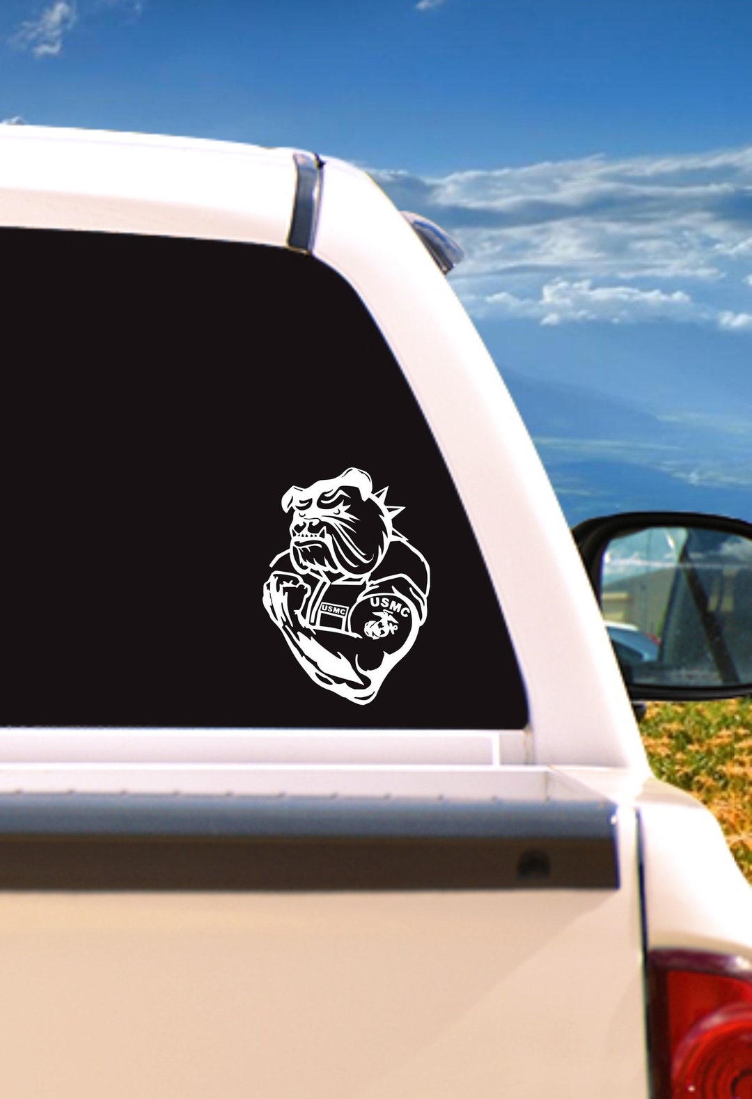 USMC, Marine Corps Chesty the Bulldog, Vehicle Window Decal/sticker ...