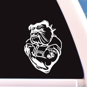 USMC, Marine Corps Chesty the Bulldog, Vehicle Window Decal/sticker ...