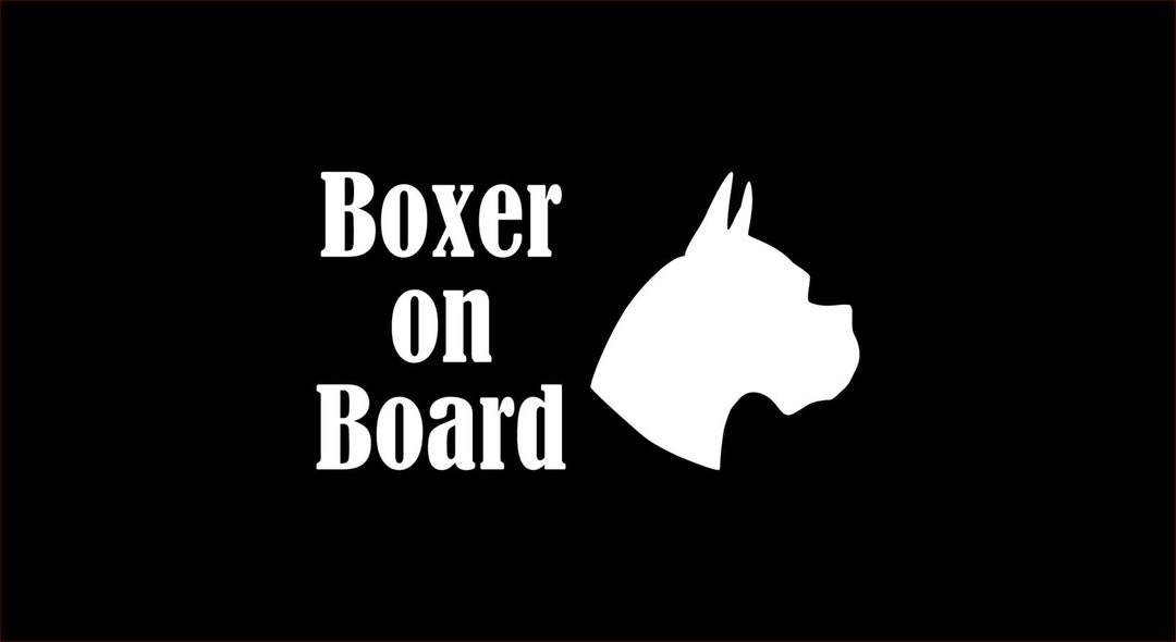 Boxer on Board Vehicle Window Decal/sticker, Choose a Size - Etsy