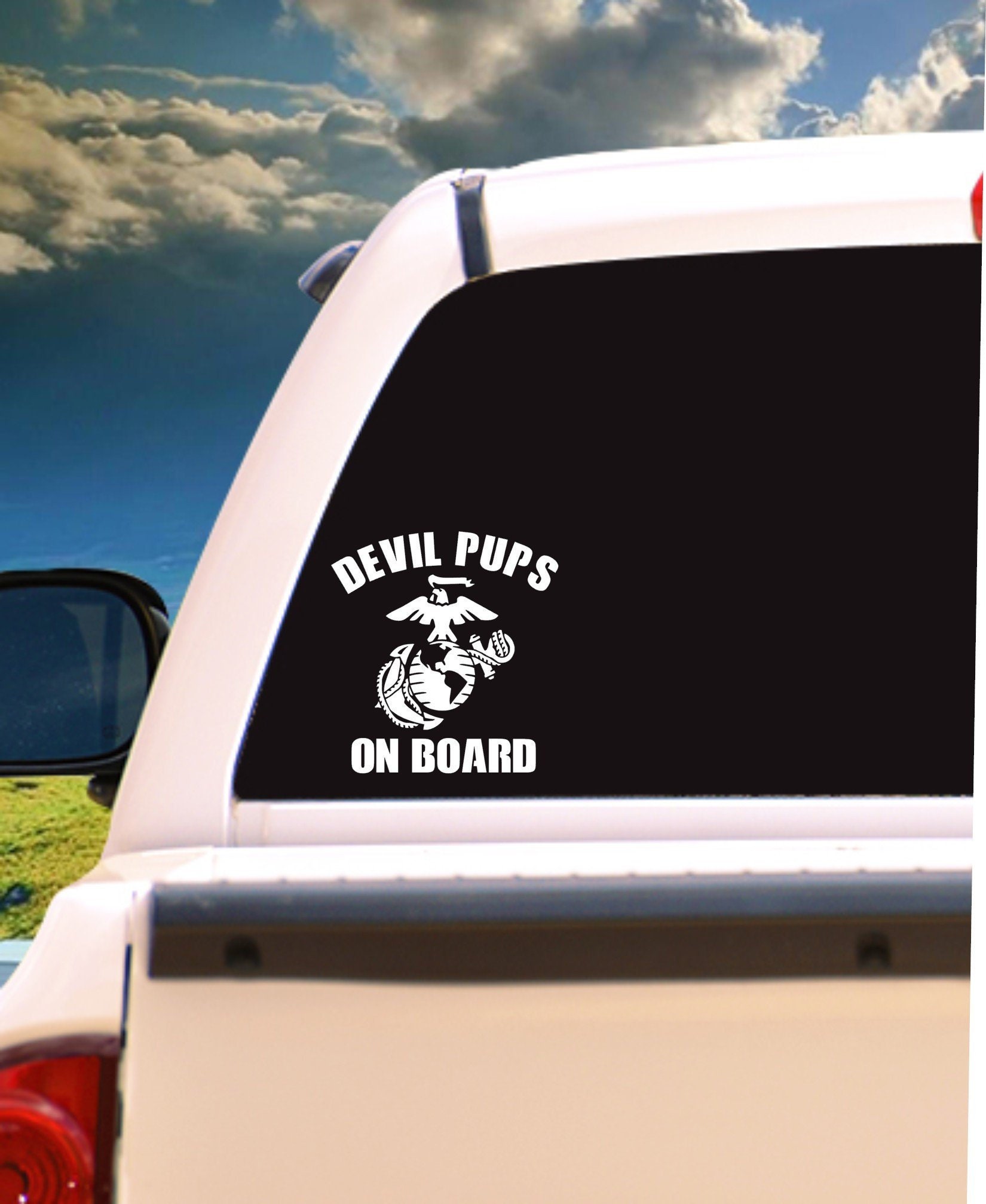 Devil Pups/pup USMC, Marine Corps Vehicle Car/truck Window Decal ...