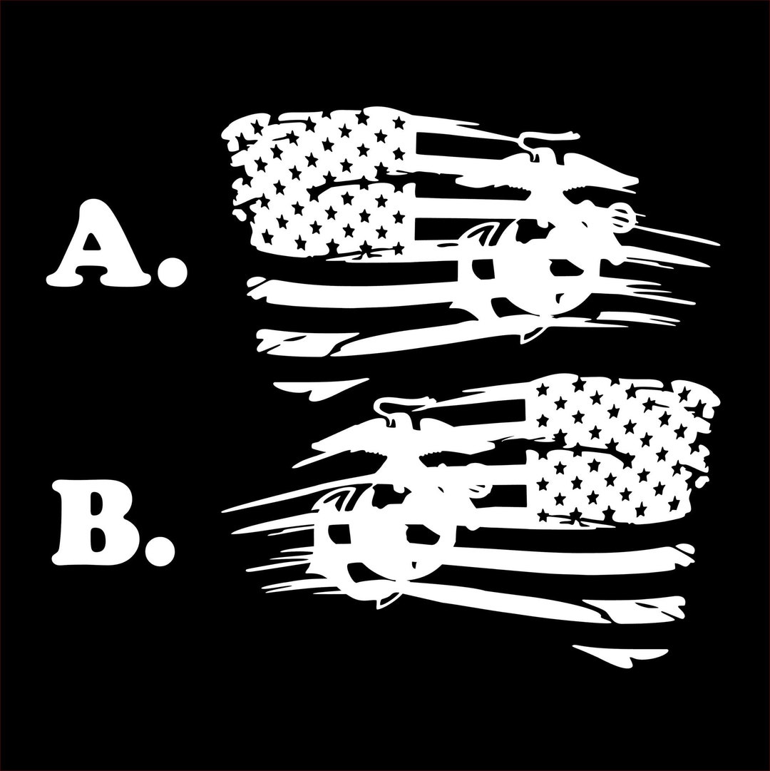 USMC, Marine Corps, Ega and Distressed/tattered USA Flag, Die Cut Decal ...