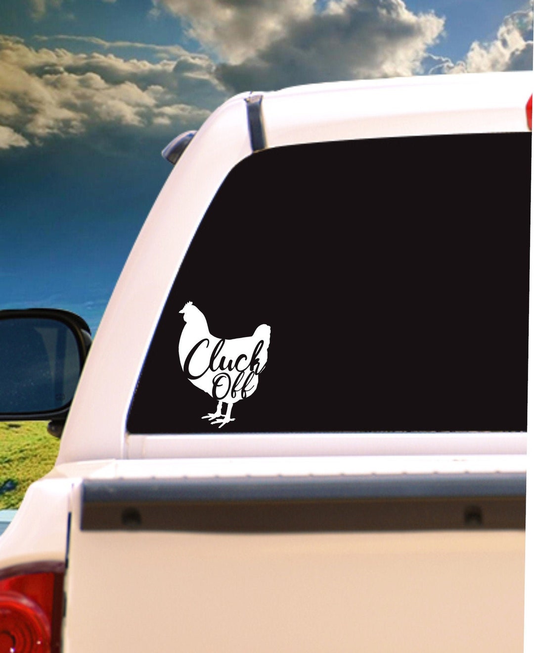 SVG Digital File of Chicken 'cluck Off' to Make Car/truck/vehicle ...