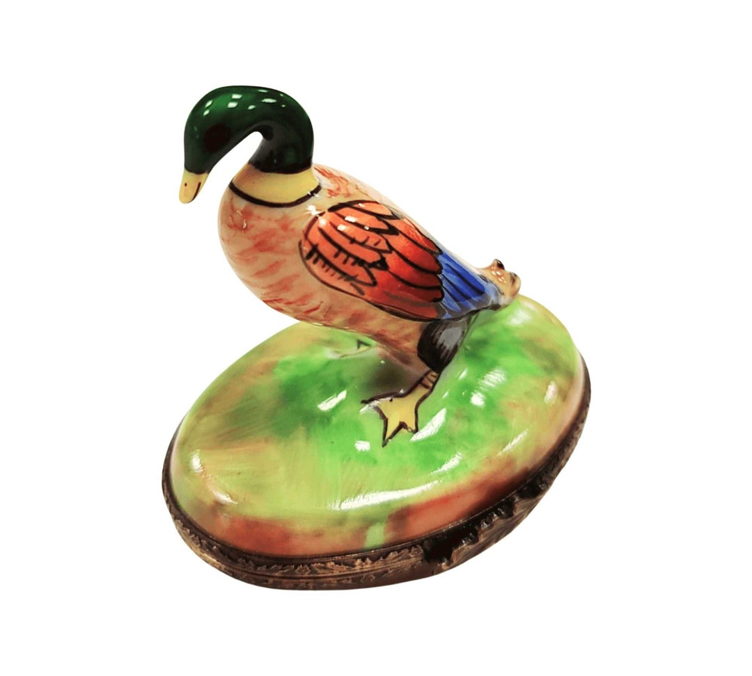 Duck Limoges Box Figurine, Hand-painted Porcelain Trinket Box - Etsy