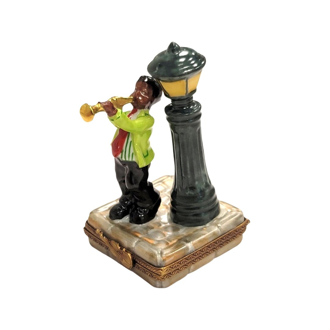 Jazz Man New Orleans Lamp Trumpet Limoges Box Porcelain Figurine - Etsy