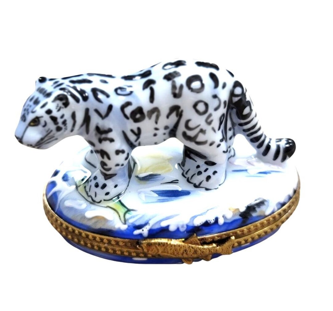 White Bengal Tiger Limoges Box Porcelain Figurine - Etsy