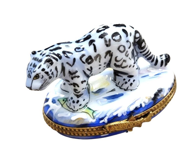 White Bengal Tiger Limoges Box Porcelain Figurine - Etsy
