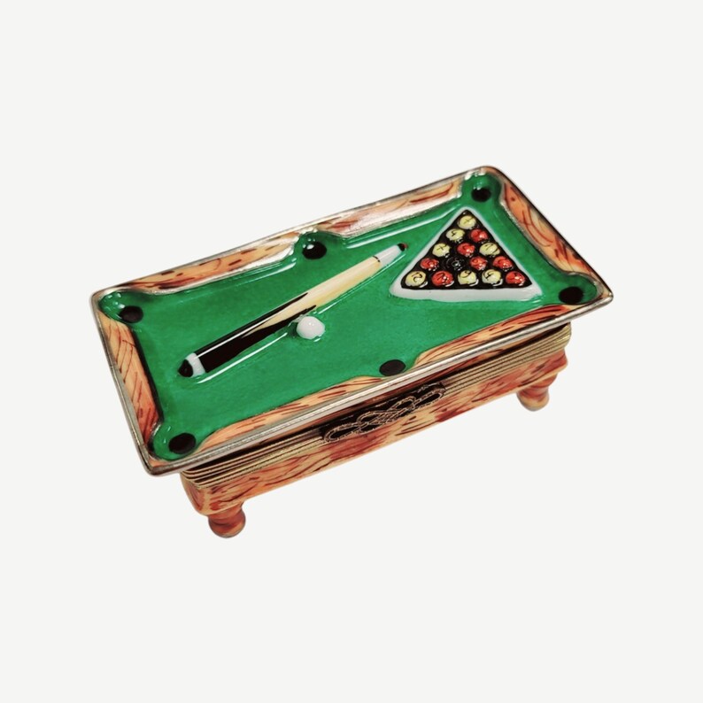 Billiards Pool Table 8 Ball Game Limoges Box Porcelain Figurine - Etsy