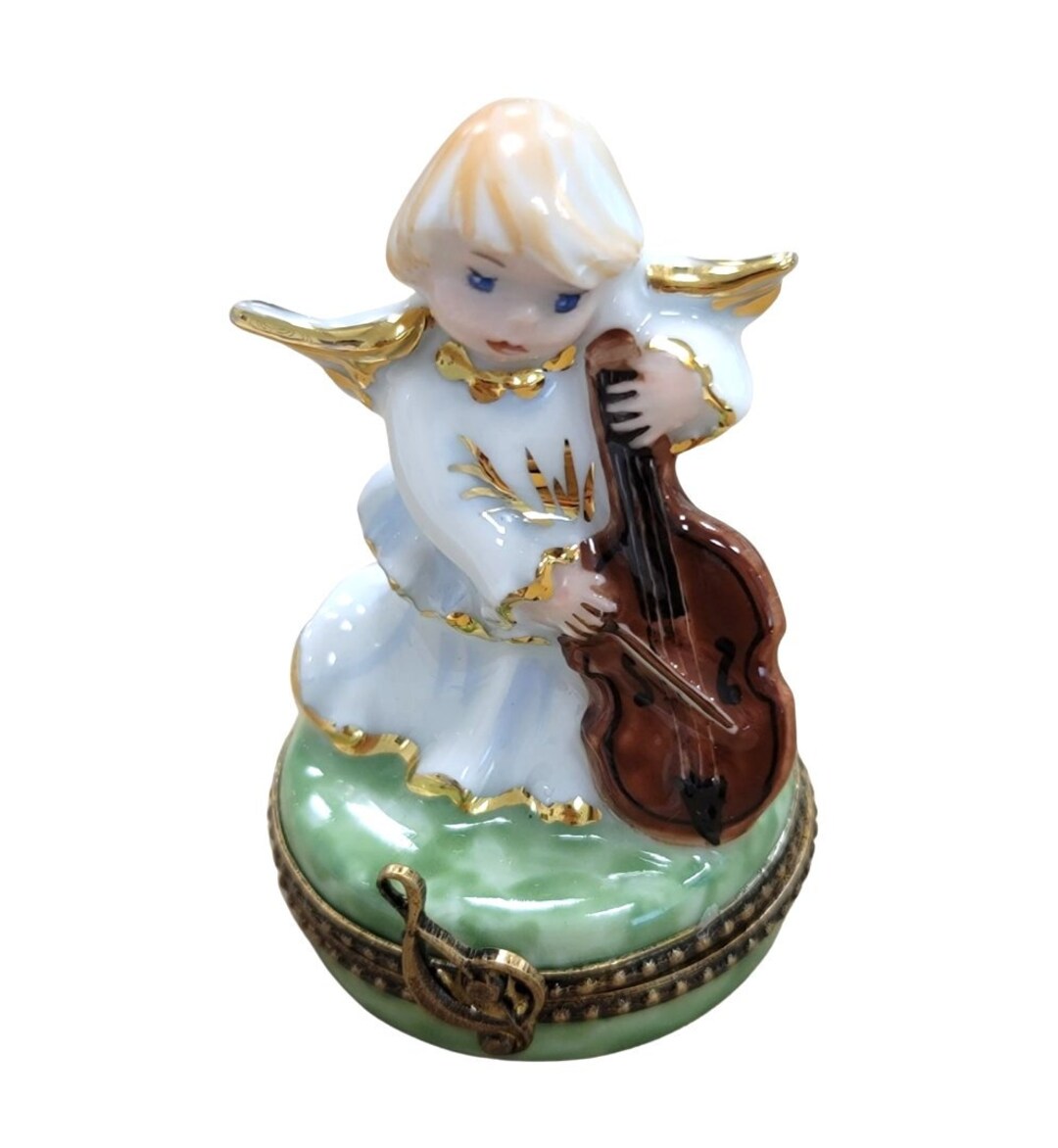 Music Angel Limoges Box Porcelain Figurine - Etsy