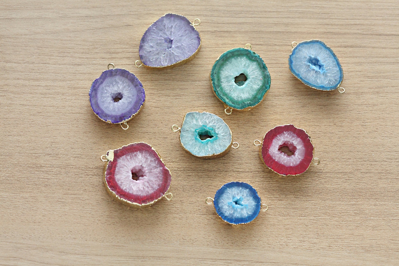 1 Pcs of Irregular Shape Mixed Colors Geode Druzy Crystal - Etsy