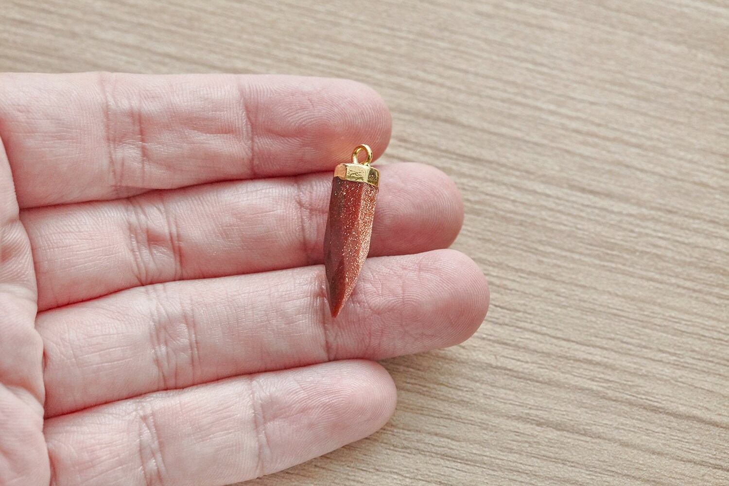 1 Pcs of Pencil Point Shape Goldsand Faceted Gold Plated | Etsy