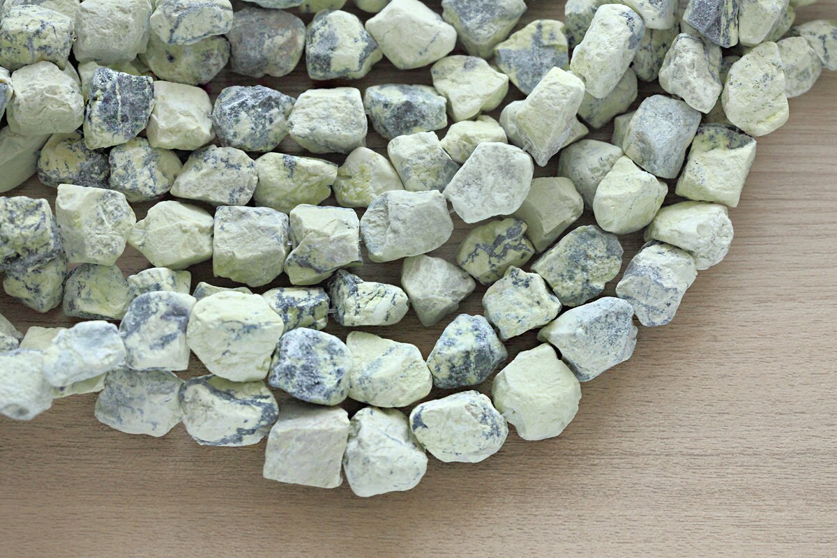 5 pcs of Natural Yellow Turquoise Rough Nugget Beads | Etsy