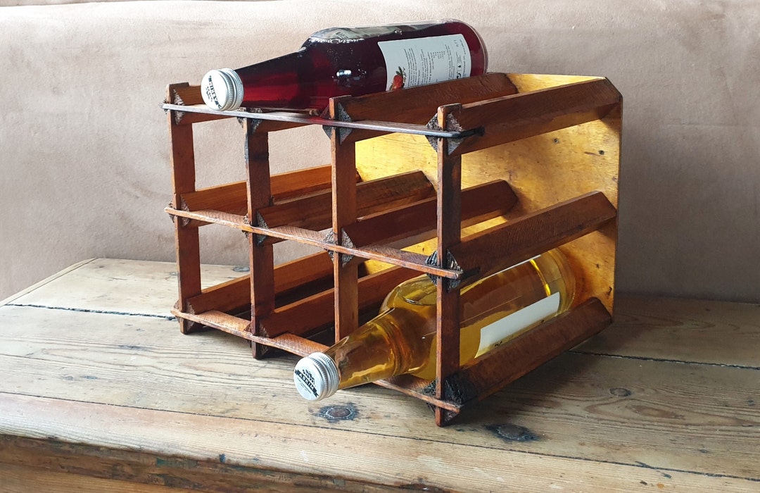 Danish Mid Century Modern Style Rare Vintage Bottle Rack Wine Wood Rack ...