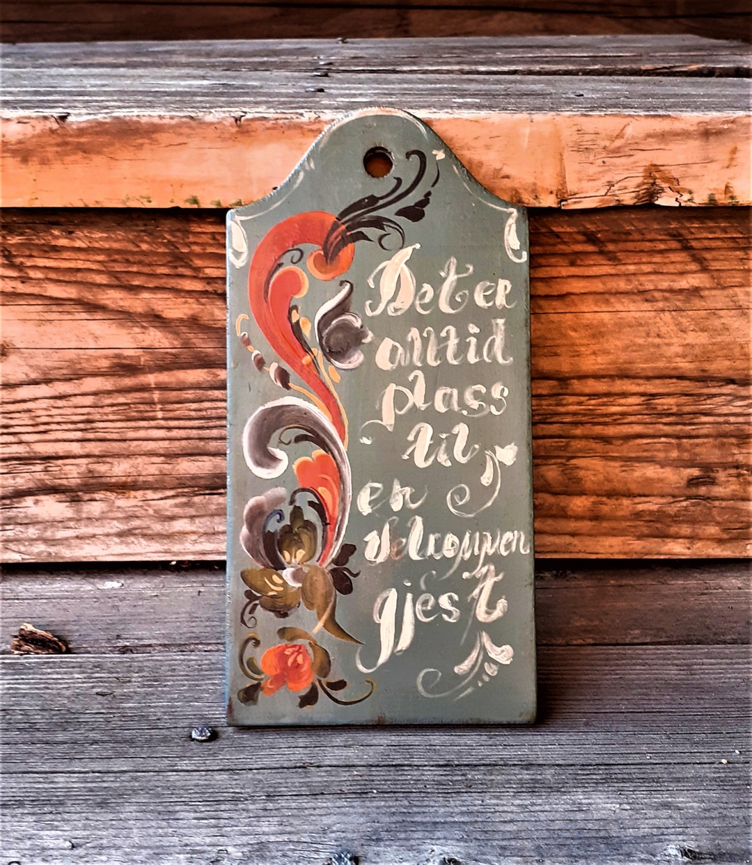 Scandinavian Handpainted Wooden Board Souvenir Chopping Board Kitchen ...