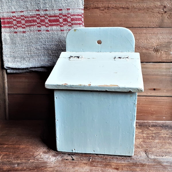 Antique Wall Salt Box - Etsy