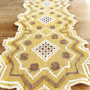 Norwegian Hardanger Embroidery Vintage Table Runner Tablecloth ...