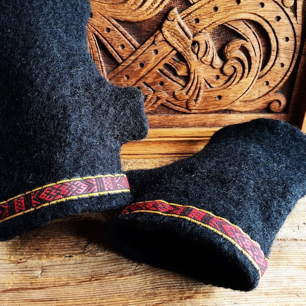 Wool Viking Fingerless Gloves - Etsy