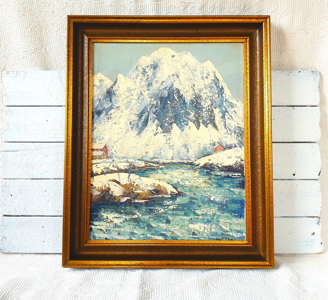 Norway Lofoten Vintage Oil Painting From 1937 by CHRISTIAN FABER ...