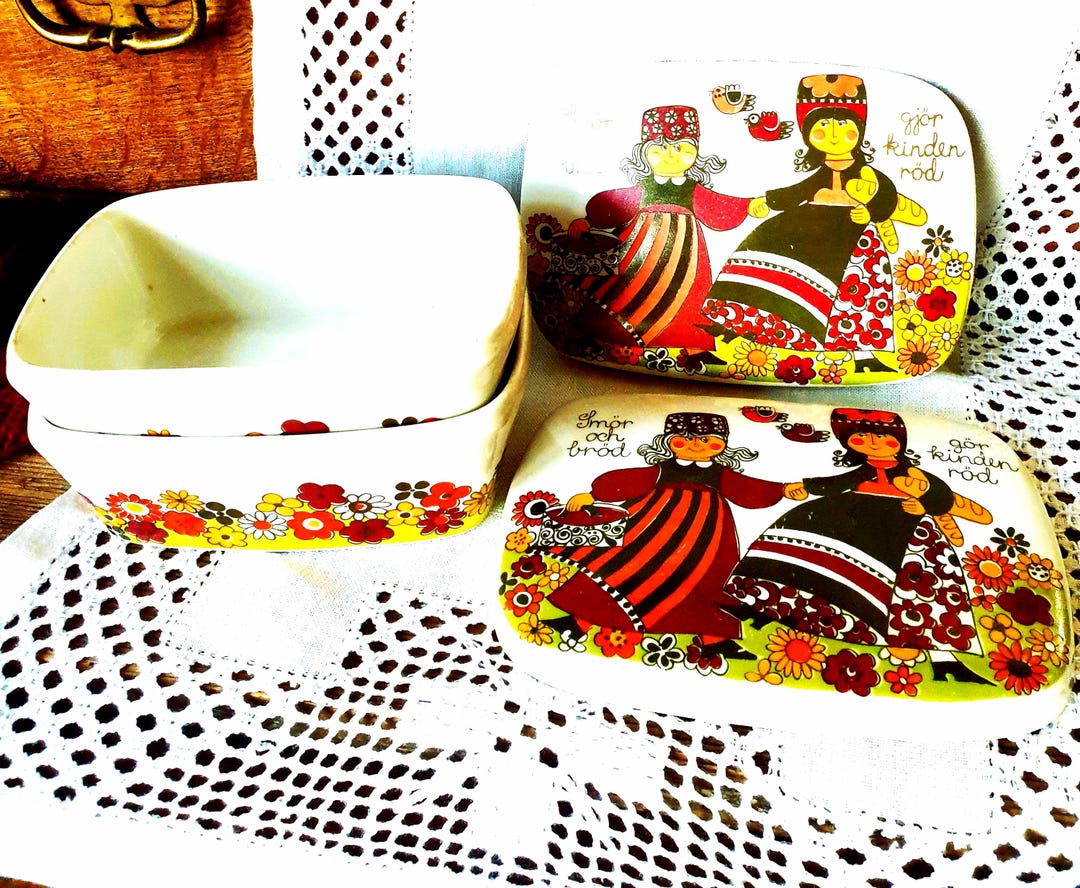 Norway Mid Century Turi Design a Pair Figgio CERAMIC Boxes for Sandwich ...