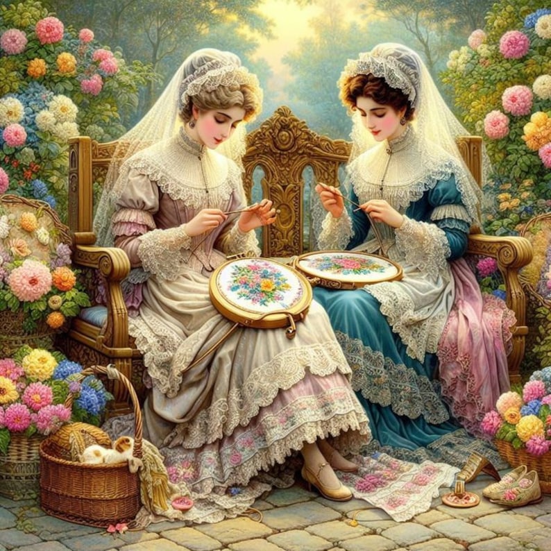 Women Who Embroider-cross Stitch Pattern-instant Download PDF File - Etsy