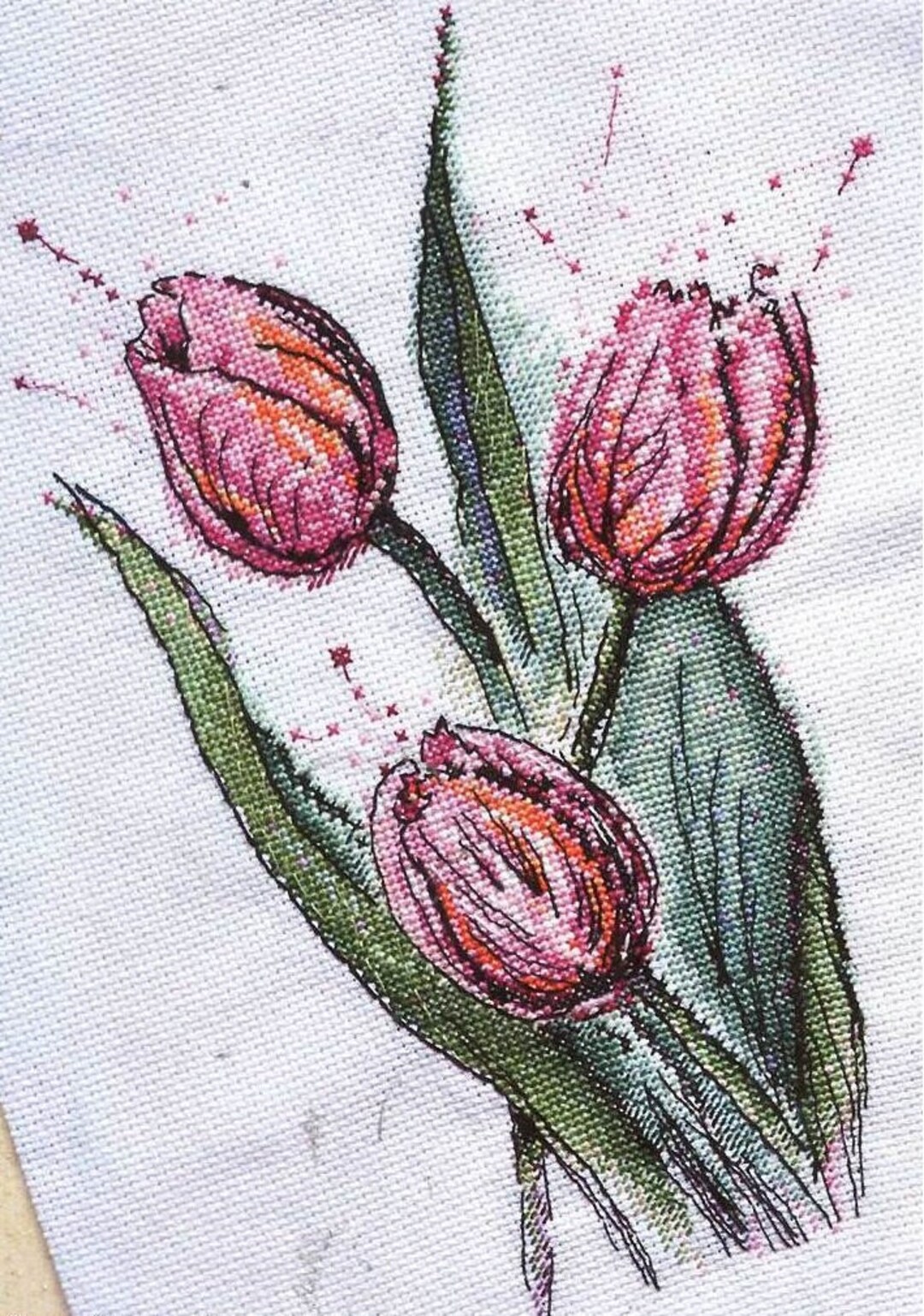 Tulips Cross Stitch Pattern-instant Download - Etsy