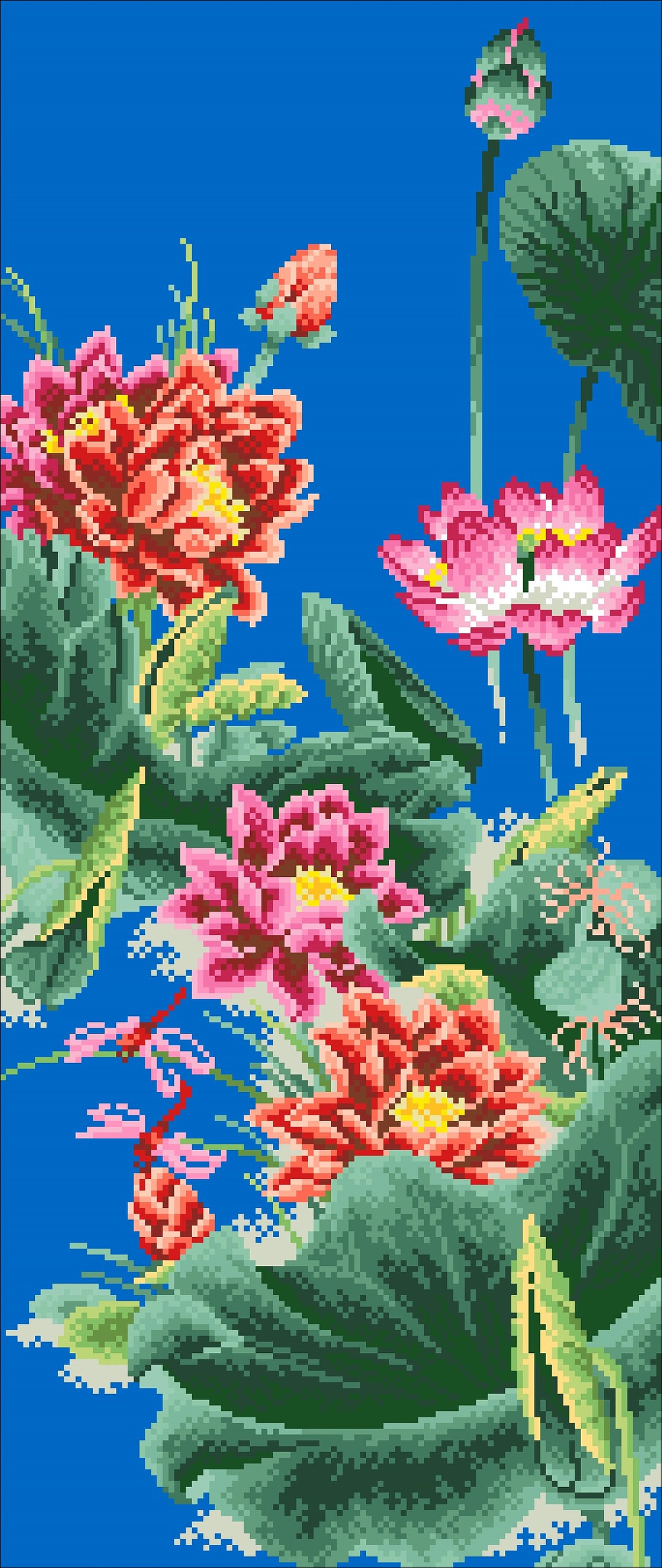 Lotus-cross Stitch Pattern-instant Download PDF File - Etsy