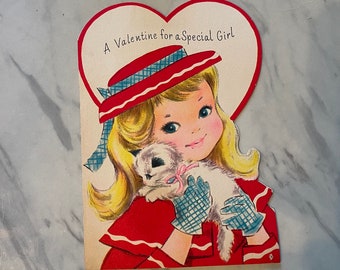 Dutch Girl Vintage Valentine's Day Paper Card - Etsy