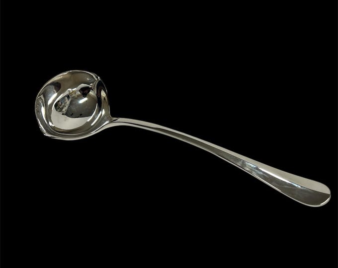 Large 13" Godinger Silver Co Soup/punch Ladle Double Spout Long Handle ...