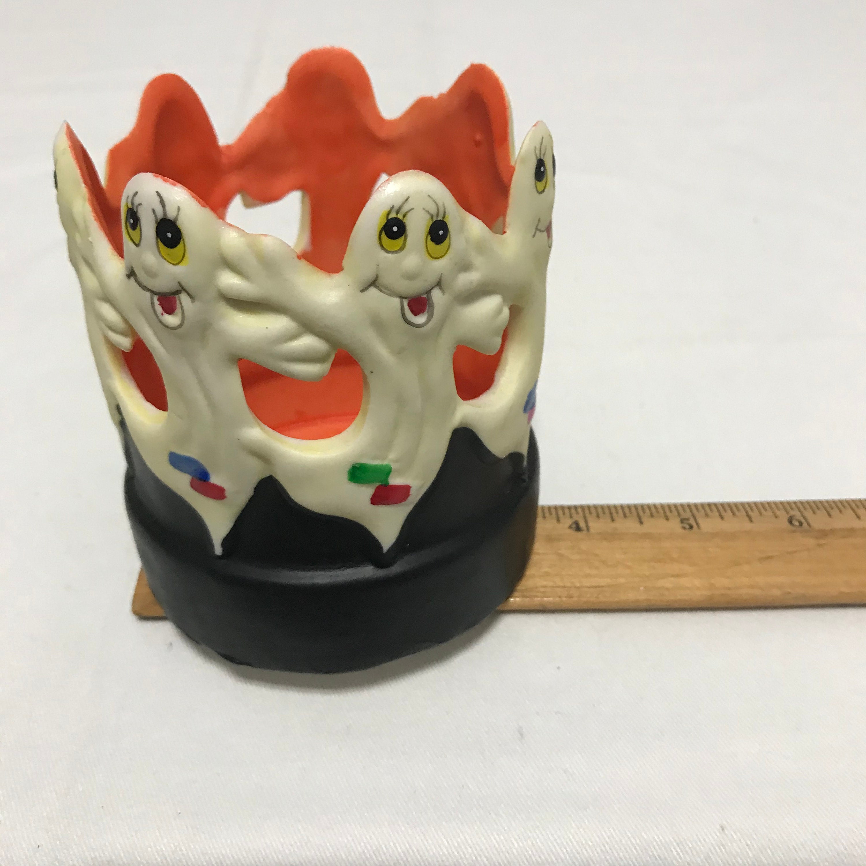 Vintage Halloween Dancing Ghosts Candle Holder - Etsy