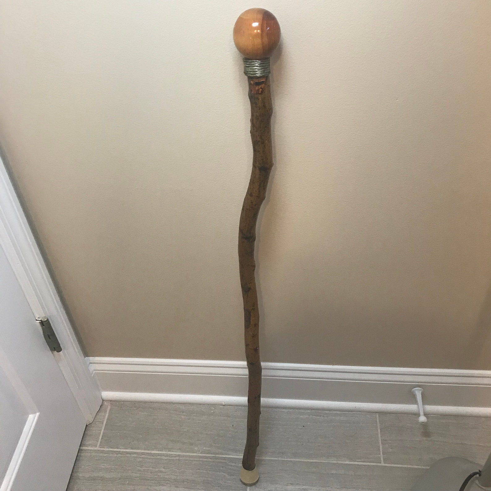 Wood Tree Branch Walking Stick Staff Cane Hiking Staff | Etsy